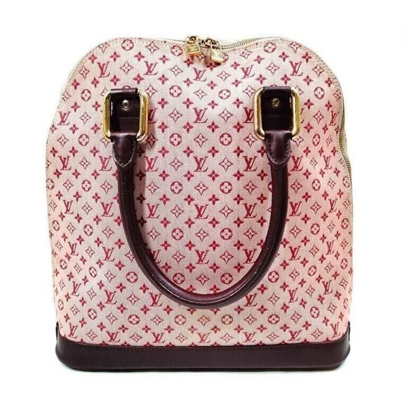 Louis Vuitton | Bags | Louis Vuitton Burgundy Monogram Mini Lin Alma ...